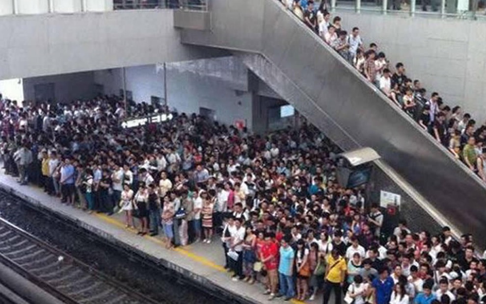 L'heure de pointe dans le métro de Pékin